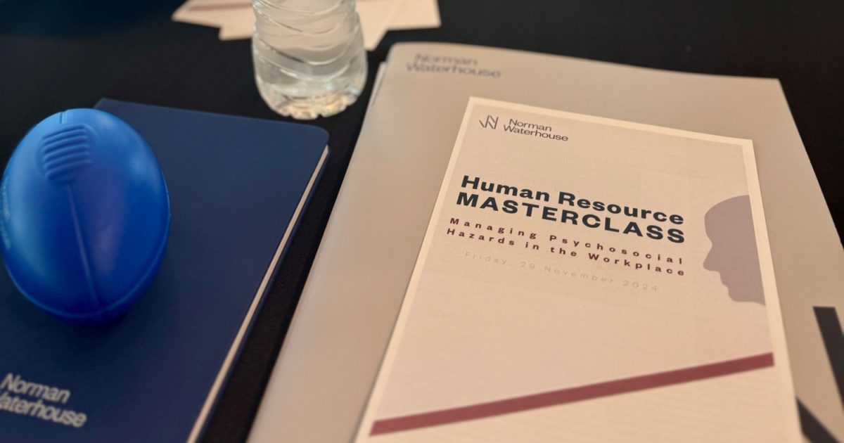 HR Masterclass 2024 • Norman Waterhouse